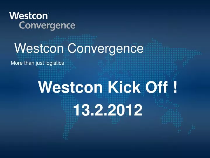 PPT - Westcon Convergence PowerPoint Presentation, free download - ID ...