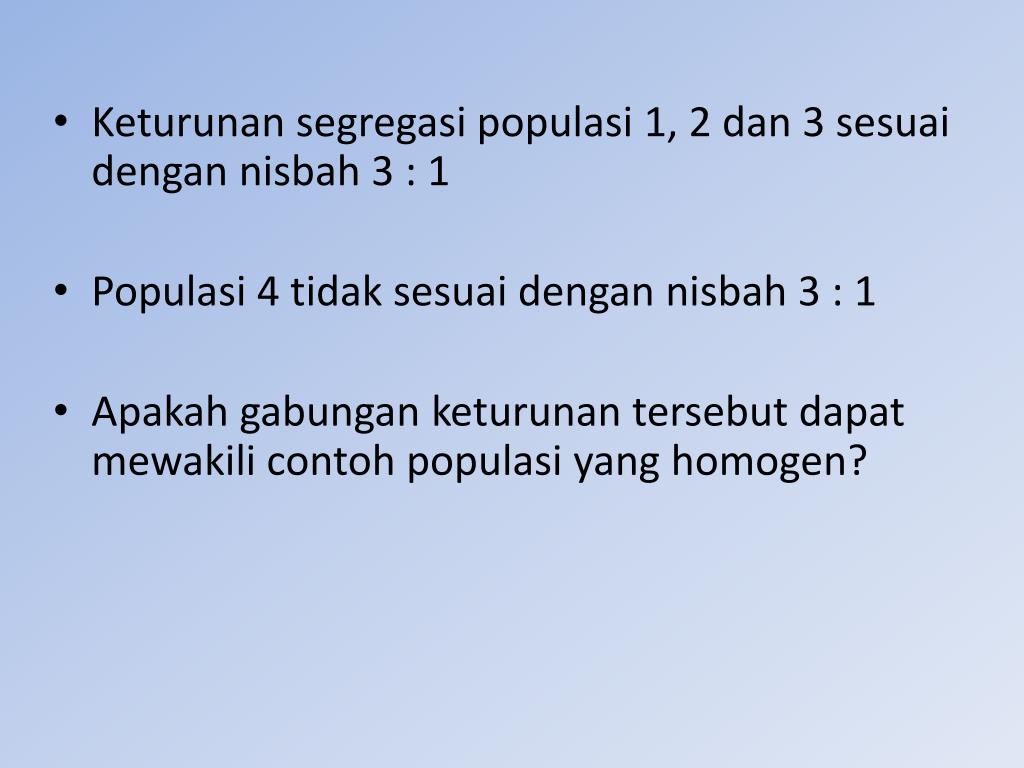 PPT - Pendugaan rasio genotipe dan fenotipe , polihibrid , uji X 2 ...