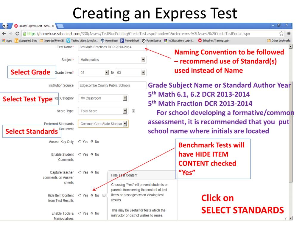 PPT - Edgecombe County Public Schools Schoolnet Assessment Training ...