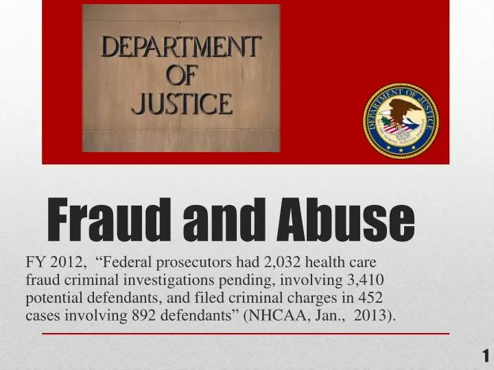 PPT - Fraud and Abuse PowerPoint Presentation, free download - ID:3160508
