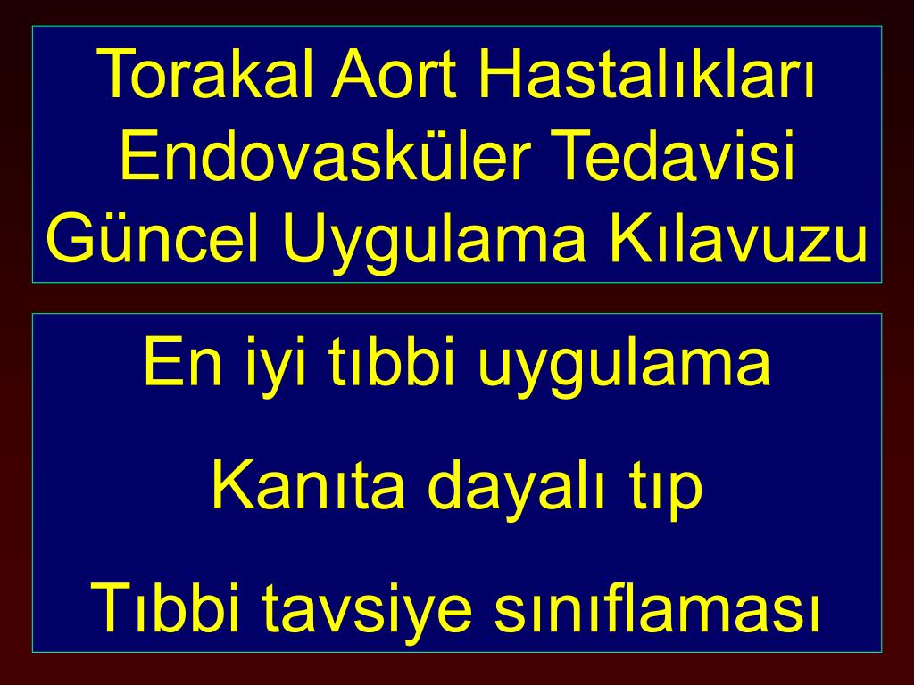 PPT - Torakal Aort Hastalıkları Endovasküler Tedavisinde Güncel Durum ...