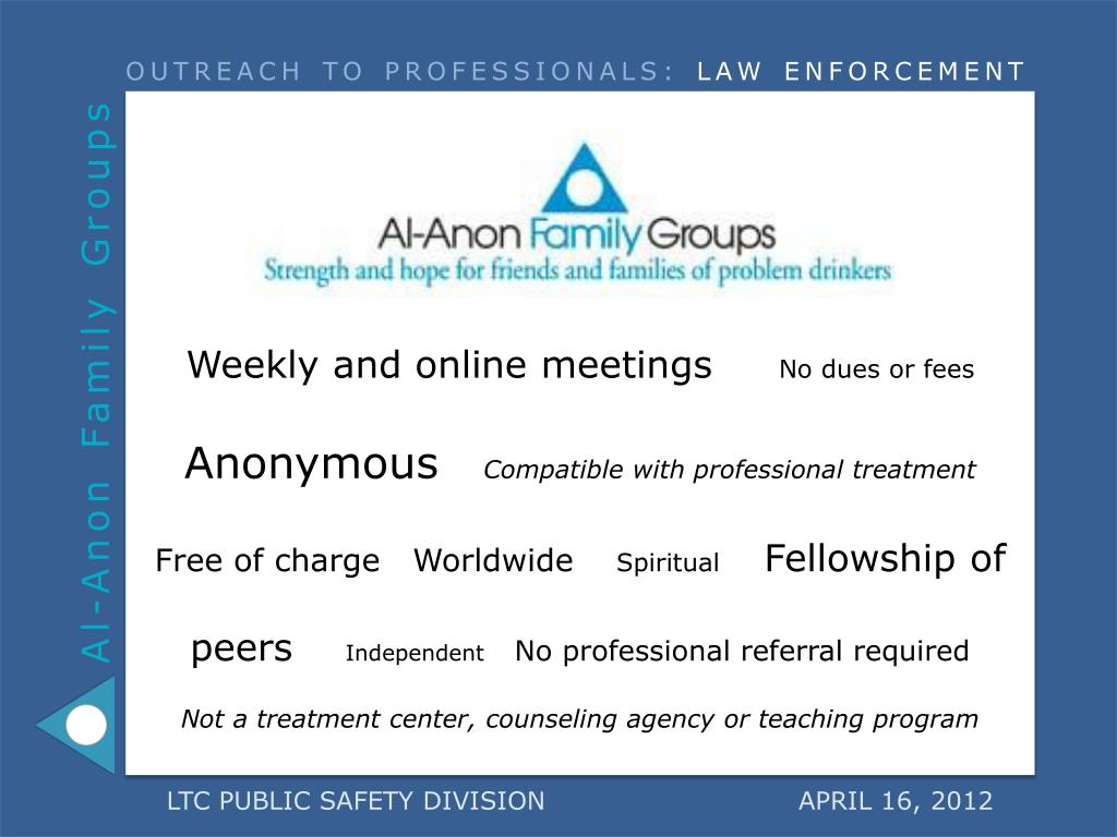 PPT - Outreach to Professionals : LAW ENFORCEMENT PowerPoint ...