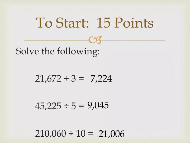 PPT - To Start: 15 Points PowerPoint Presentation, free download - ID ...