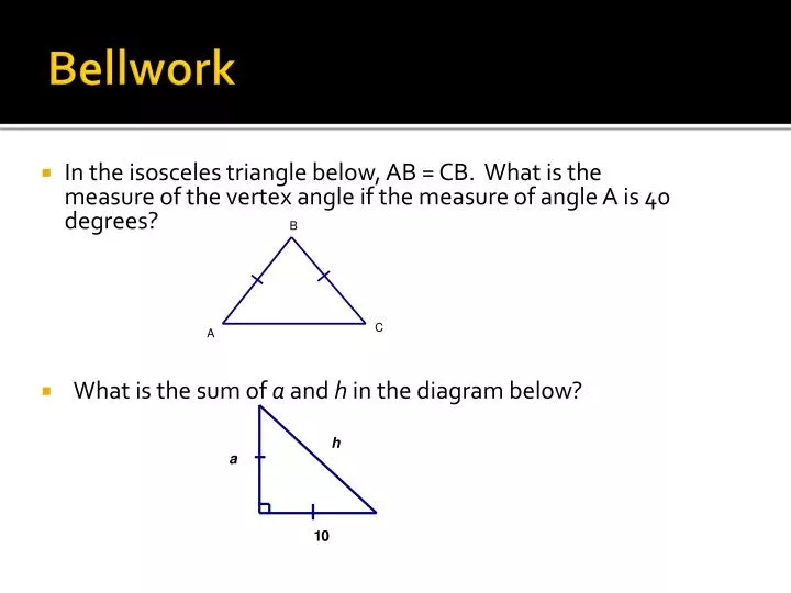 PPT - Bellwork PowerPoint Presentation, free download - ID:3161921