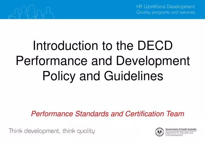 PPT - Introduction to the DECD Performance and Development Policy and ...