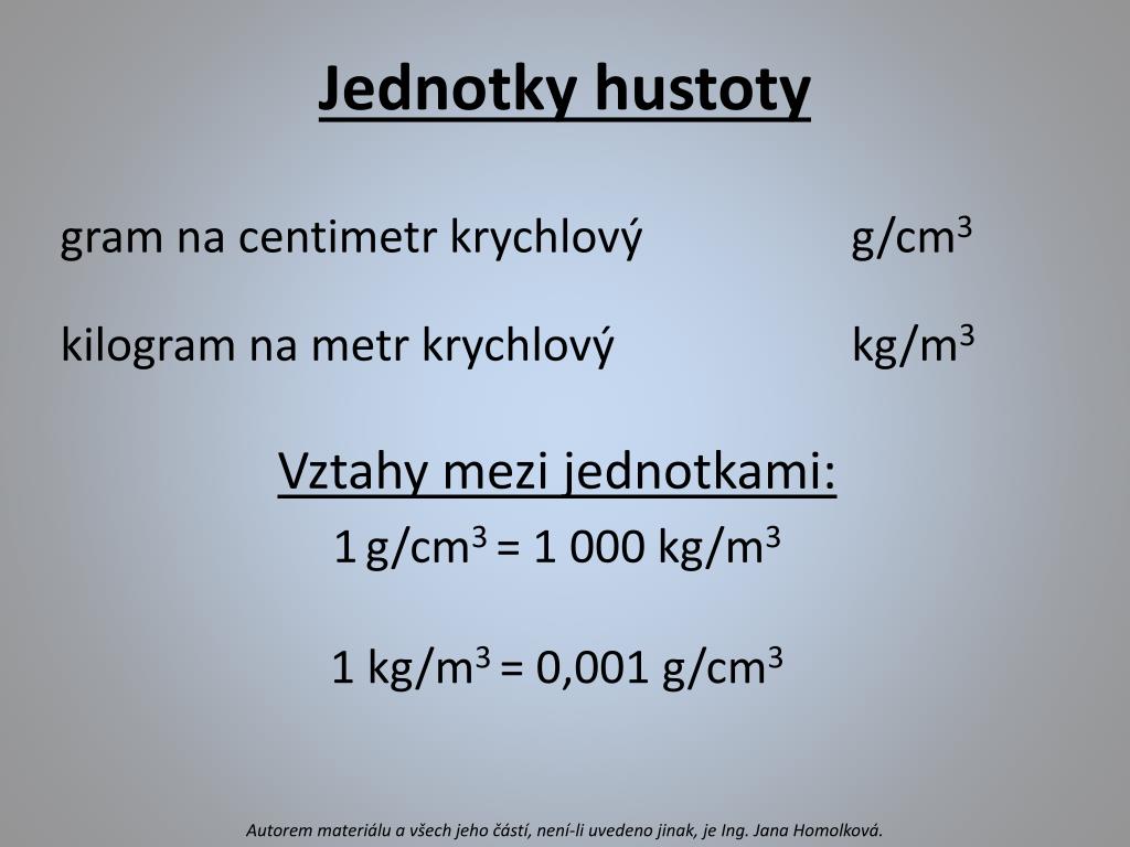 PPT - Měření fyzikálních veličin – Hustota Fyzika, 6. ročník VY_32 ...