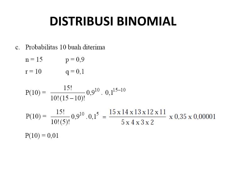 PPT - DISTRIBUSI PROBABILITAS PowerPoint Presentation - ID:3163371