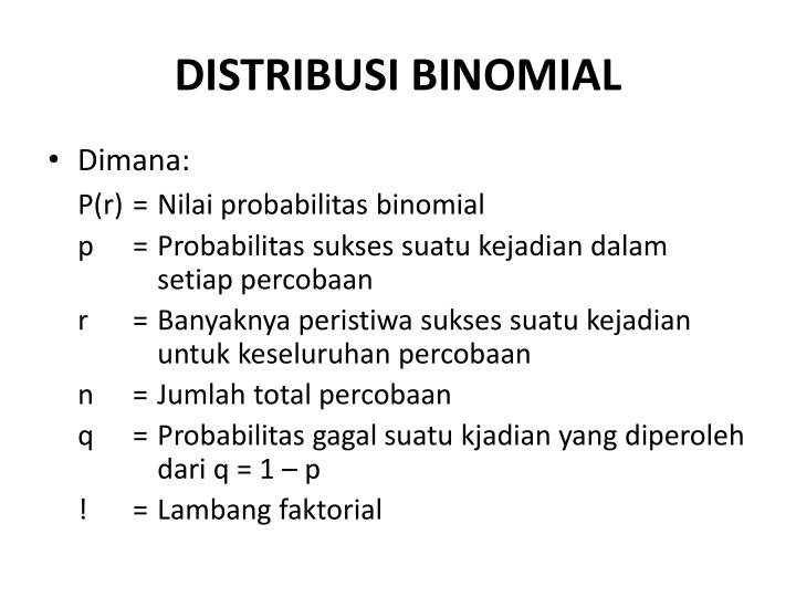 PPT - DISTRIBUSI PROBABILITAS PowerPoint Presentation - ID:3163371