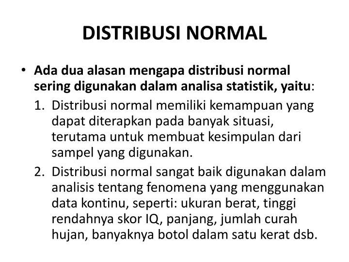 PPT - DISTRIBUSI PROBABILITAS PowerPoint Presentation - ID:3163371