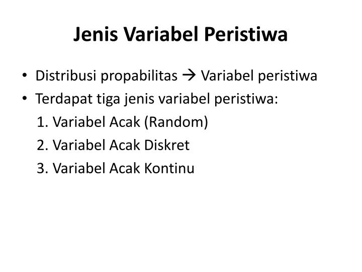 PPT - DISTRIBUSI PROBABILITAS PowerPoint Presentation - ID:3163371