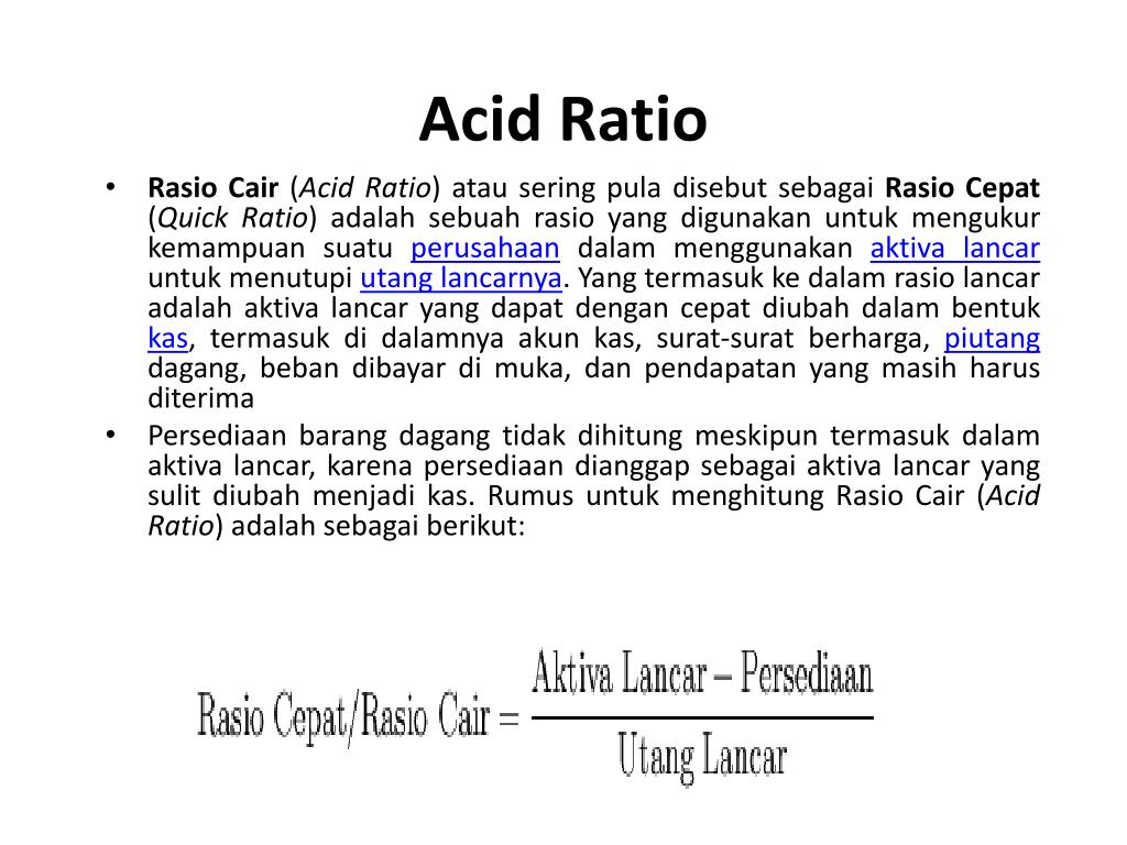 PPT - Analisa Laporan Keuangan - Analisa Rasio : Liquidity and Solvency ...