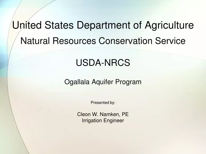 PPT - USDA-NRCS PowerPoint Presentation, free download - ID:3164493
