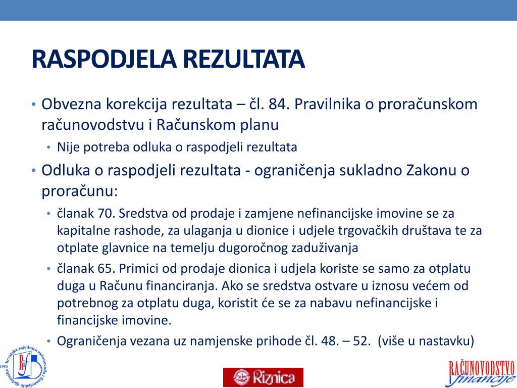 PPT - Rezultat - zakonske mogućnosti i ograničenja raspodjele rezultata ...