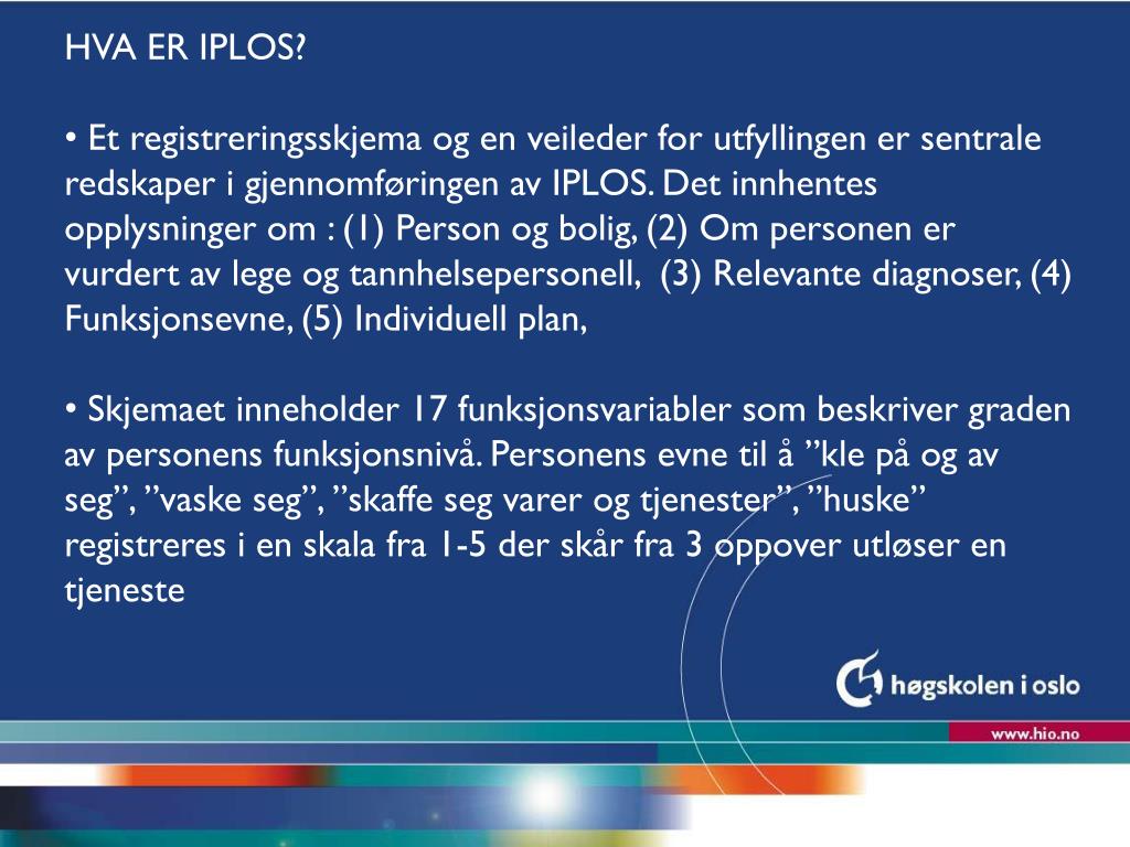PPT - 2006 - i Norge ble det satt i gang et tiltak for registrering av ...