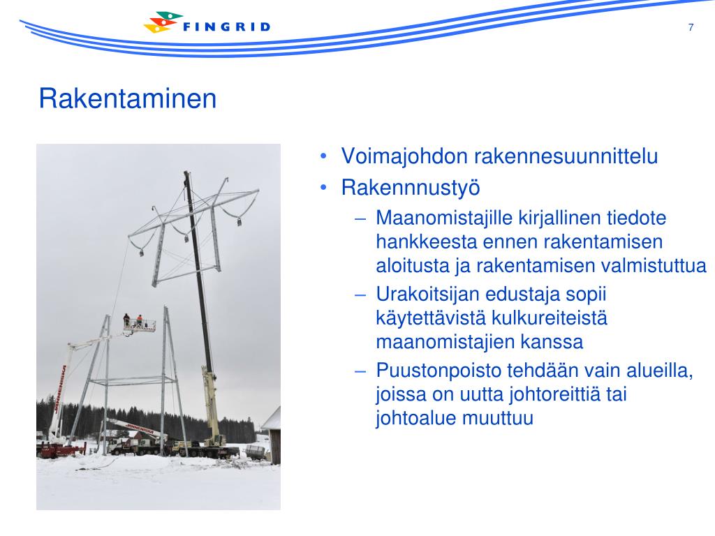 PPT - Hikiä – Forssa 400 + 110 kV voimajohdon rakentaminen PowerPoint ...