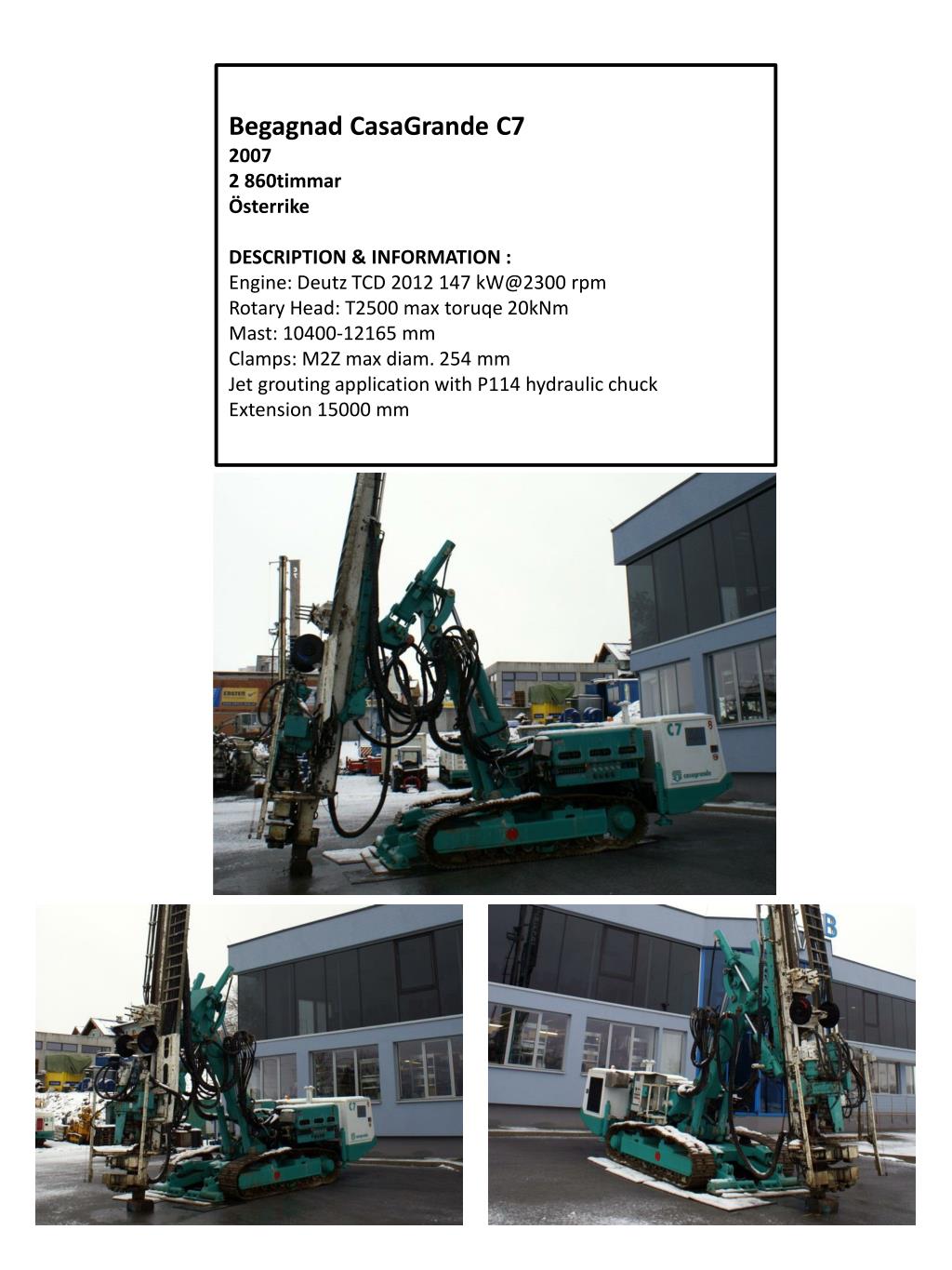 PPT - Begagnad CasaGrande C7 2007 2 860timmar Österrike DESCRIPTION ...