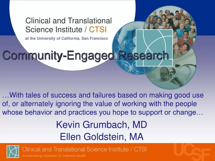 PPT - Kevin Grumbach, MD Ellen Goldstein, MA PowerPoint Presentation ...