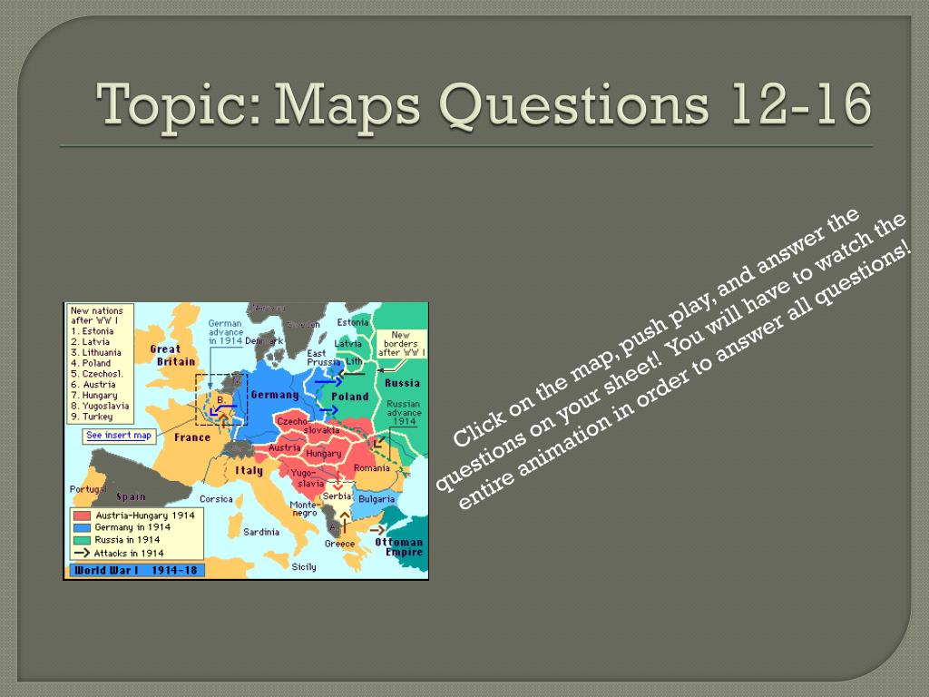 PPT - World War I - Web Quest The War to End All Wars PowerPoint ...