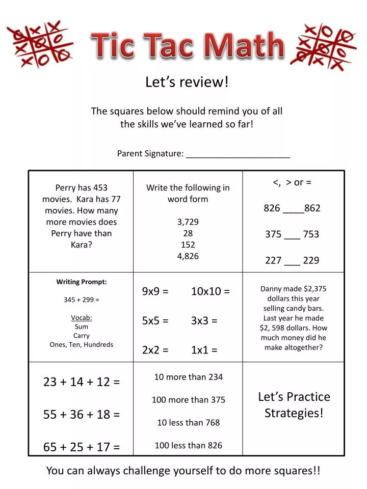 PPT - Tic Tac Math PowerPoint Presentation, free download - ID:3169499