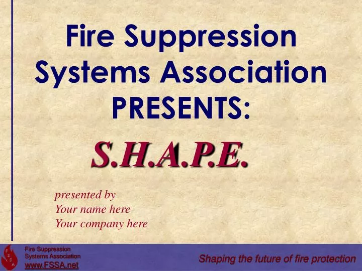 Ppt Fire Suppression Systems Association Presents Powerpoint