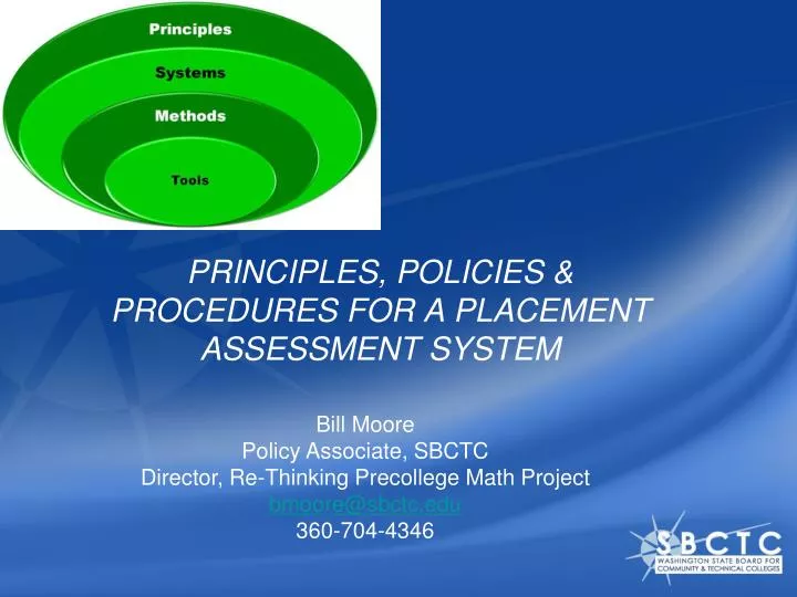 PPT - PRINCIPLES, POLICIES & PROCEDURES FOR A PLACEMENT ASSESSMENT ...