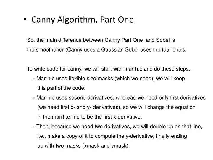 PPT - Canny Algorithm, Part One PowerPoint Presentation, free download ...