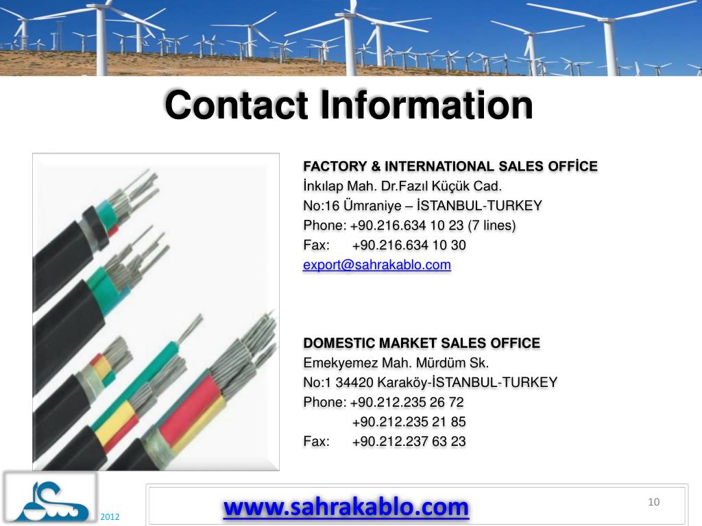 PPT - Sahra Kablo Wire & Cable Manufacturer PowerPoint Presentation ...