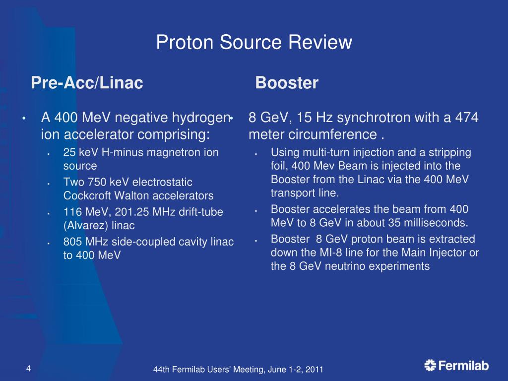 PPT - Proton Improvement Plan William Pellico 44th Fermilab Users ...