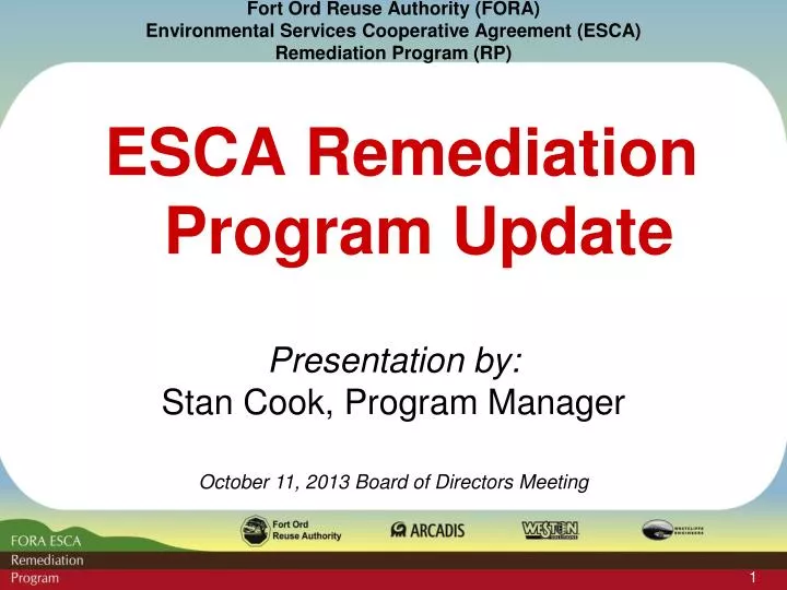 PPT - ESCA Remediation Program Update PowerPoint Presentation, free ...