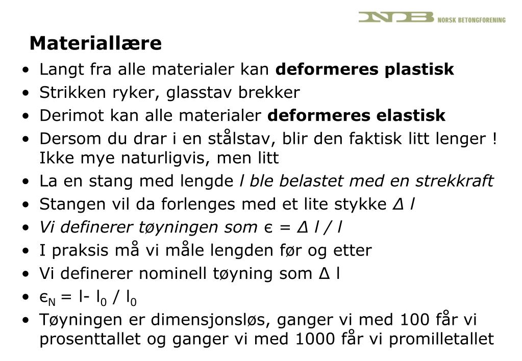 PPT - Materiallære Herdnet betong egenskaper PowerPoint Presentation ...
