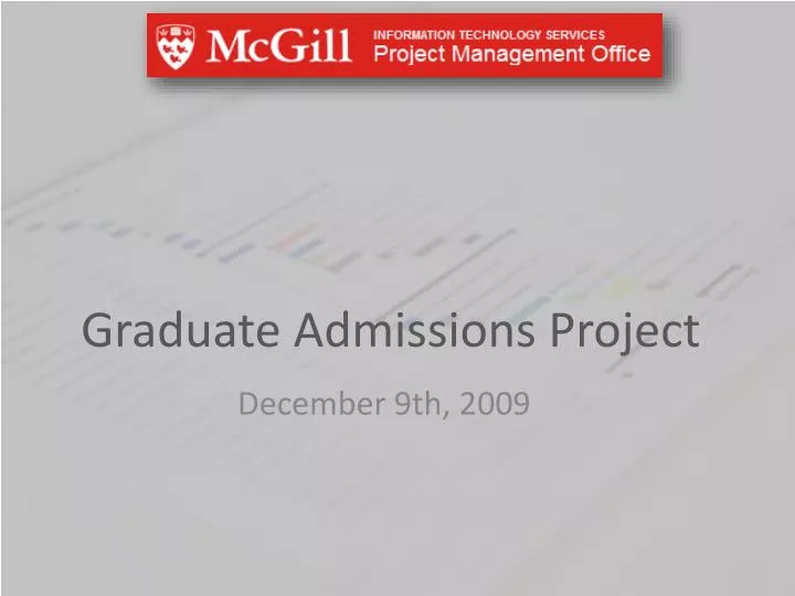 PPT - Graduate Admissions Project PowerPoint Presentation, free ...