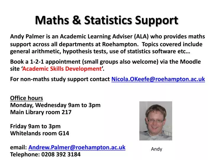 PPT - Maths & Statistics Support PowerPoint Presentation, free download ...