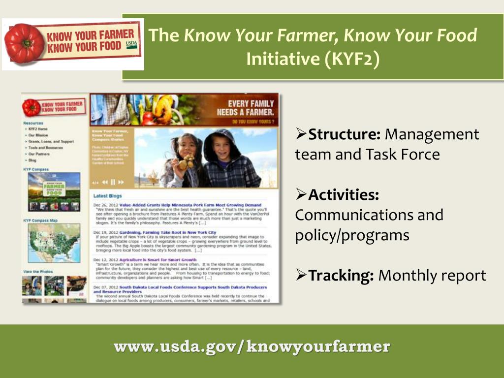 PPT - The Know Your Farmer, Know Your Food Initiative A Strategy for ...