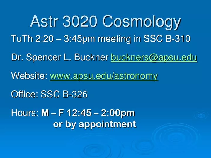 PPT - Astr 3020 Cosmology PowerPoint Presentation, free download - ID ...