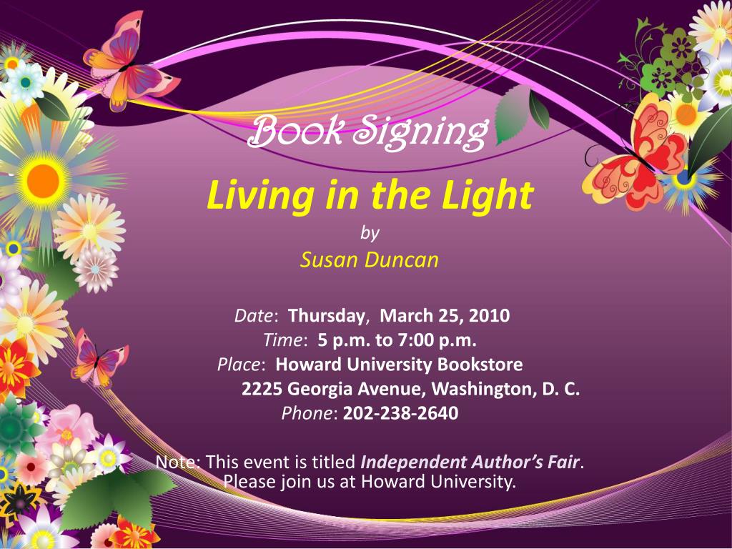 PPT - Book Signing PowerPoint Presentation, free download - ID:3173952
