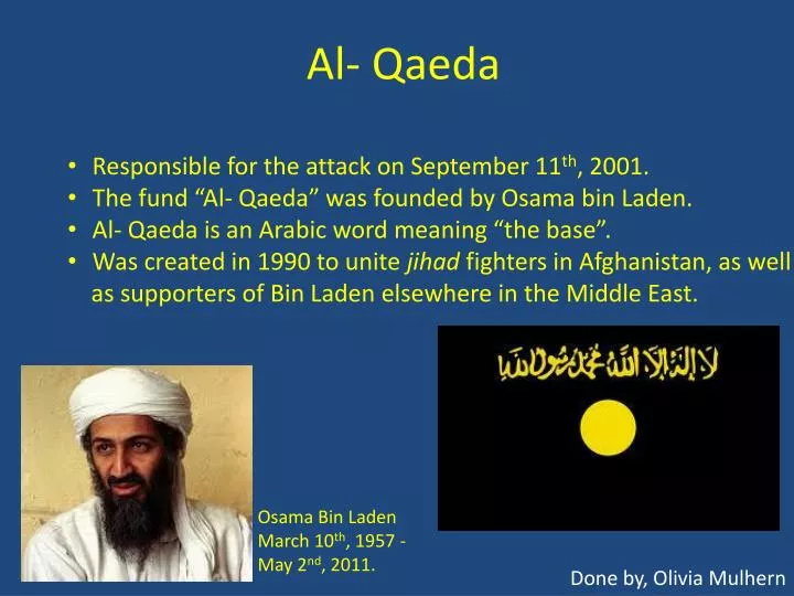 PPT - Al- Qaeda PowerPoint Presentation, free download - ID:3174476