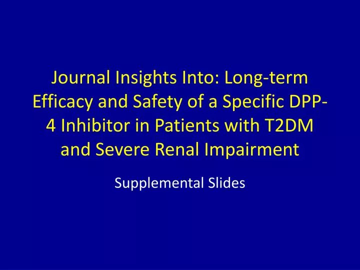 PPT - Supplemental Slides PowerPoint Presentation, free download - ID ...