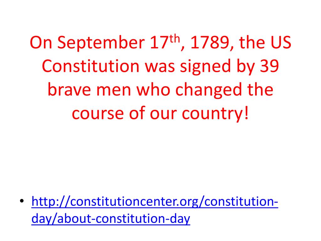 PPT - Celebrating Constitution Day: Rights and Responsibilities in 1789 ...