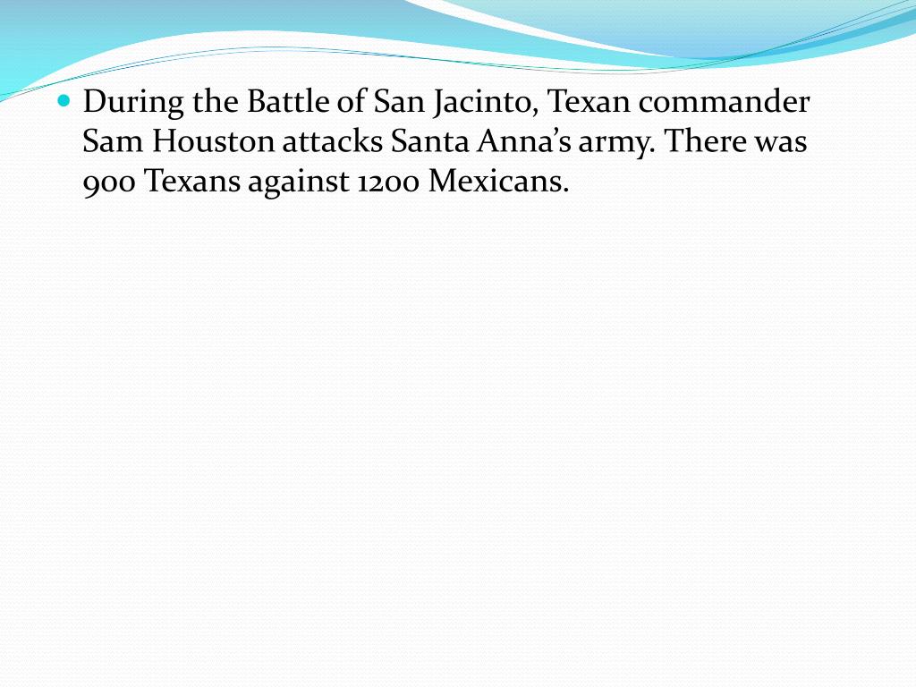 PPT - The Texas War for Independence 1835-1836 PowerPoint Presentation ...