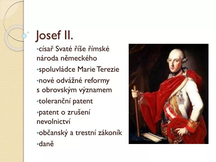 PPT - Josef II. PowerPoint Presentation, free download - ID:3175383