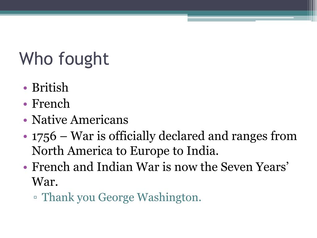 PPT - The French and Indian War PowerPoint Presentation, free download ...
