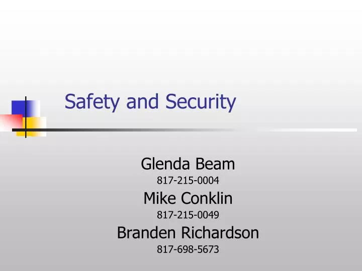 PPT - Safety and Security PowerPoint Presentation, free download - ID ...