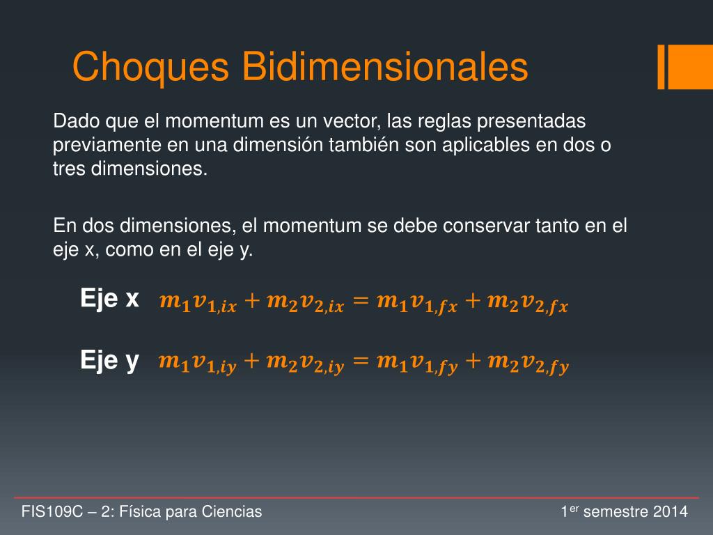 PPT - Física para Ciencias: Momentum lineal y choques PowerPoint ...