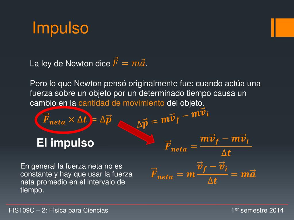 PPT - Física para Ciencias: Momentum lineal y choques PowerPoint ...