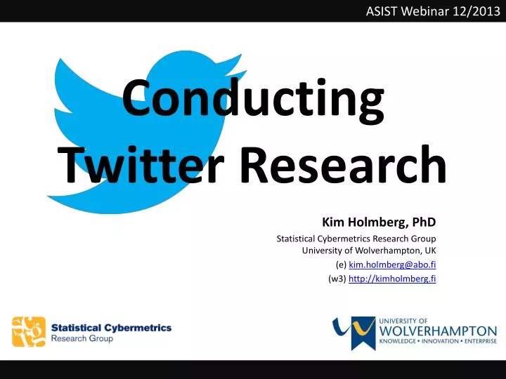 PPT - Conducting Twitter Research PowerPoint Presentation, free ...
