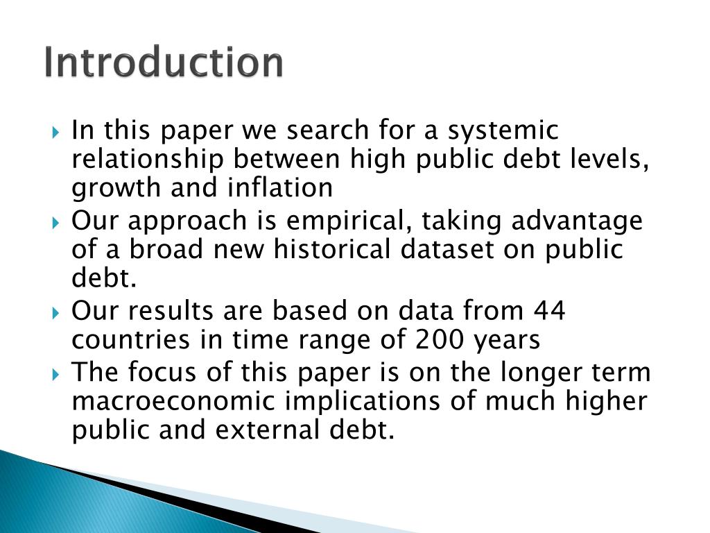 PPT - Growth in a Time of Debt Carmen M. Reinhart , Kenneth S. Rogoff ...
