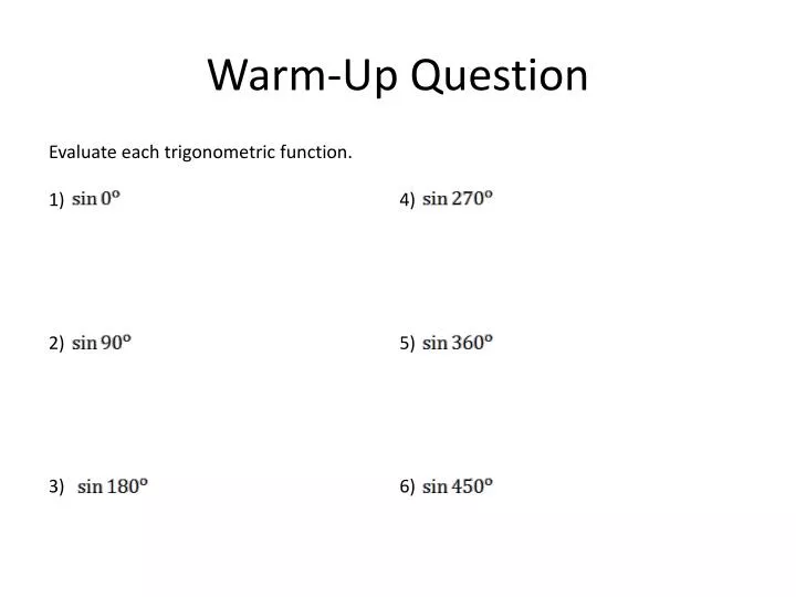 PPT - Warm-Up Question PowerPoint Presentation, free download - ID:3179438