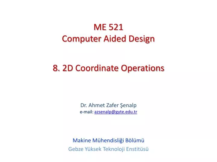 PPT - 8. 2D Coordinate Operations PowerPoint Presentation, free ...