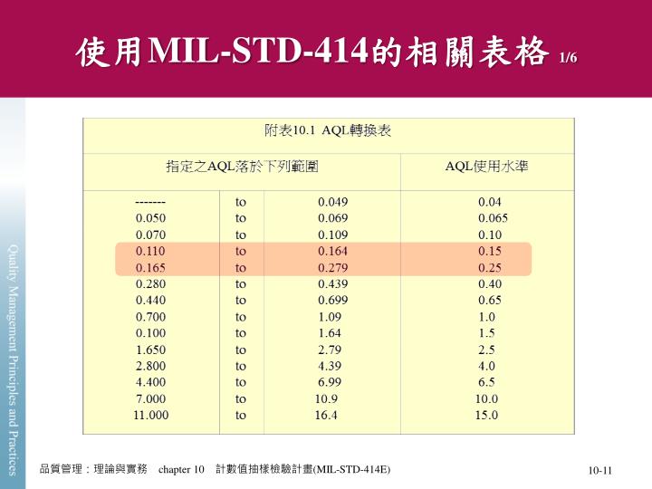 PPT - 計數值抽樣檢驗計畫 (MIL-STD-414E) PowerPoint Presentation - ID:3179917