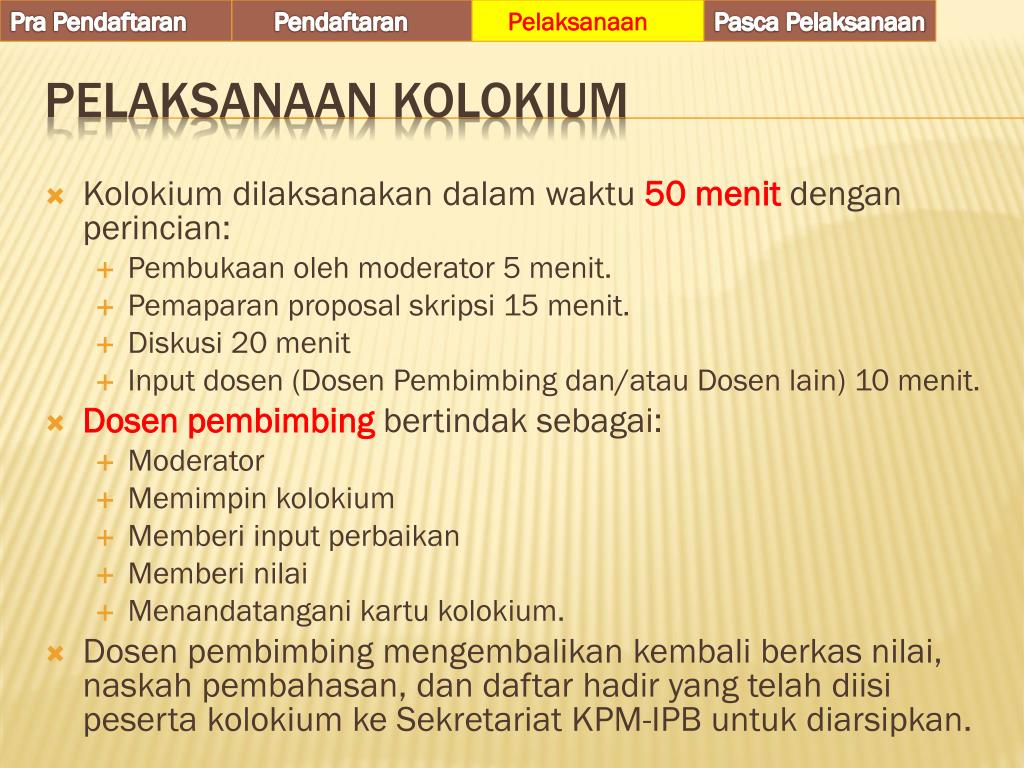 PPT - Prosedur Standard Pelaksanaan Kolokium (KPM 497) PowerPoint ...